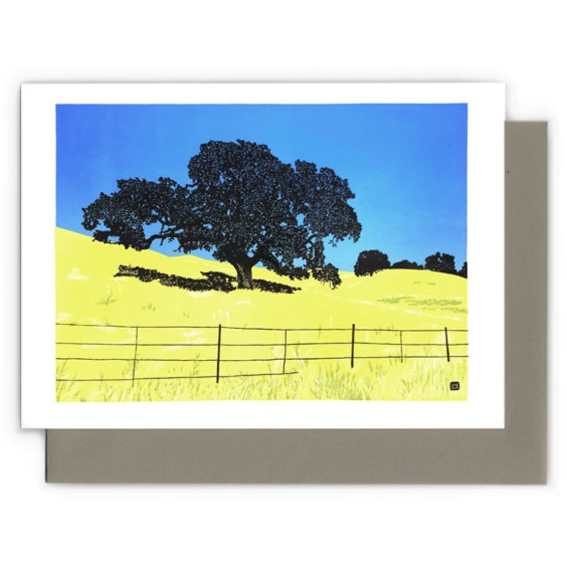 Golden Oak Tree Card - FLAX art & design