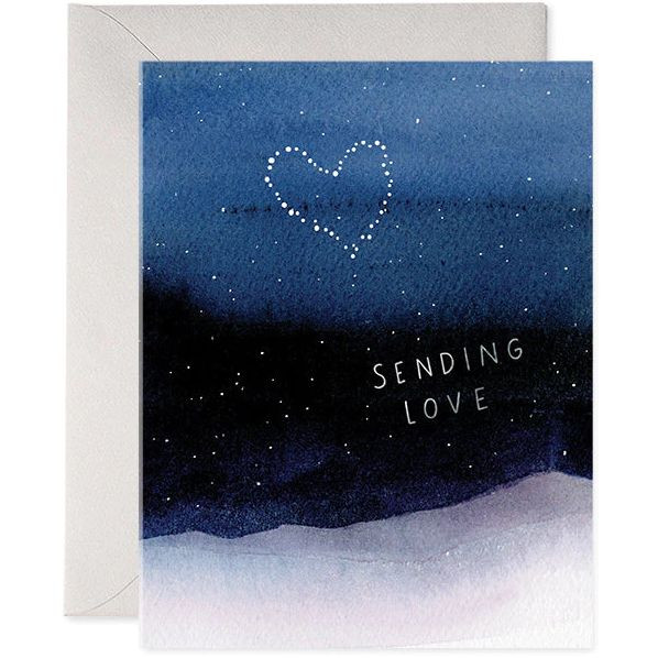 Night Sky Sending Love Card - FLAX art & design