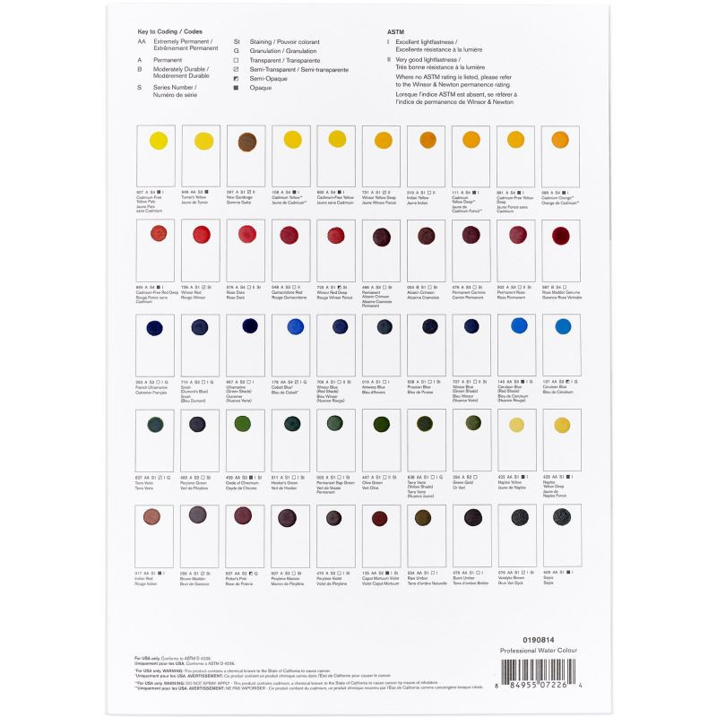 W/N Professional Watercolor Dot Card, 100 Colors - FLAX art & design