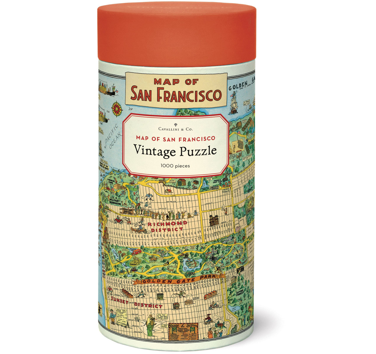 Jigsaw Puzzle, San Francisco Map - FLAX art & design