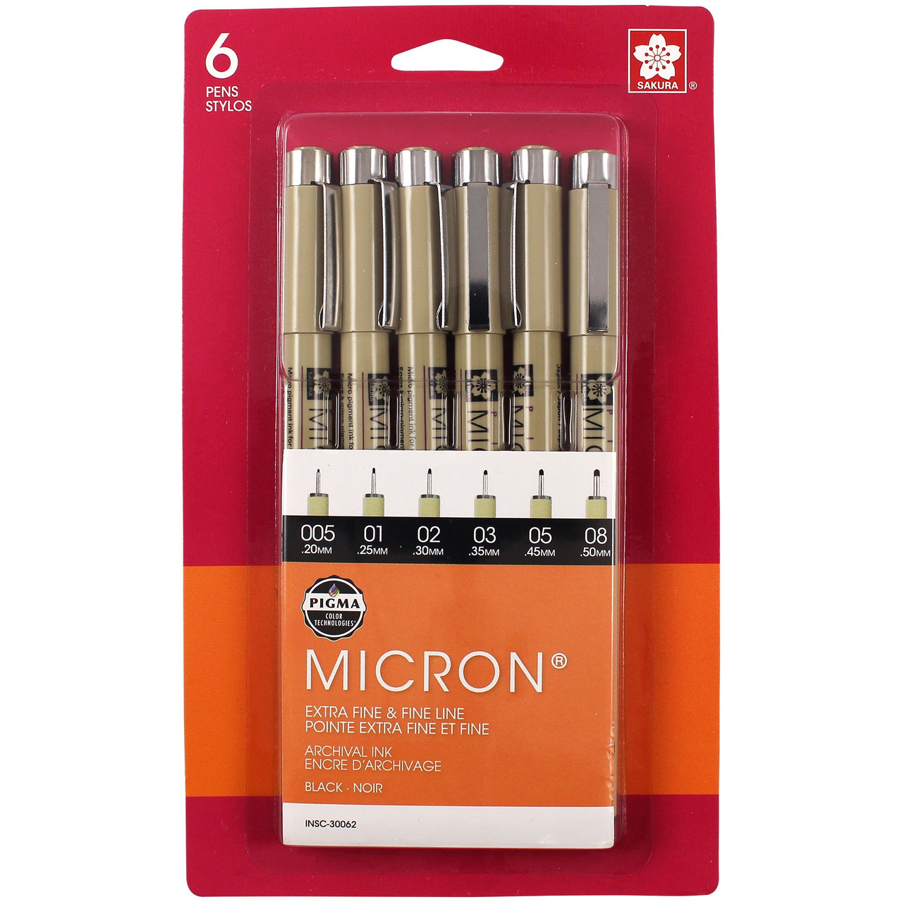 Pigma Micron Pens, Black Set - FLAX art & design