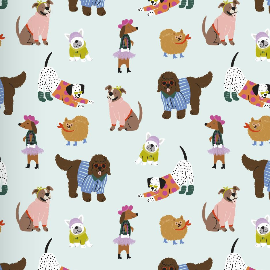 Gift Wrap Roll, Hipper Dog - FLAX art & design