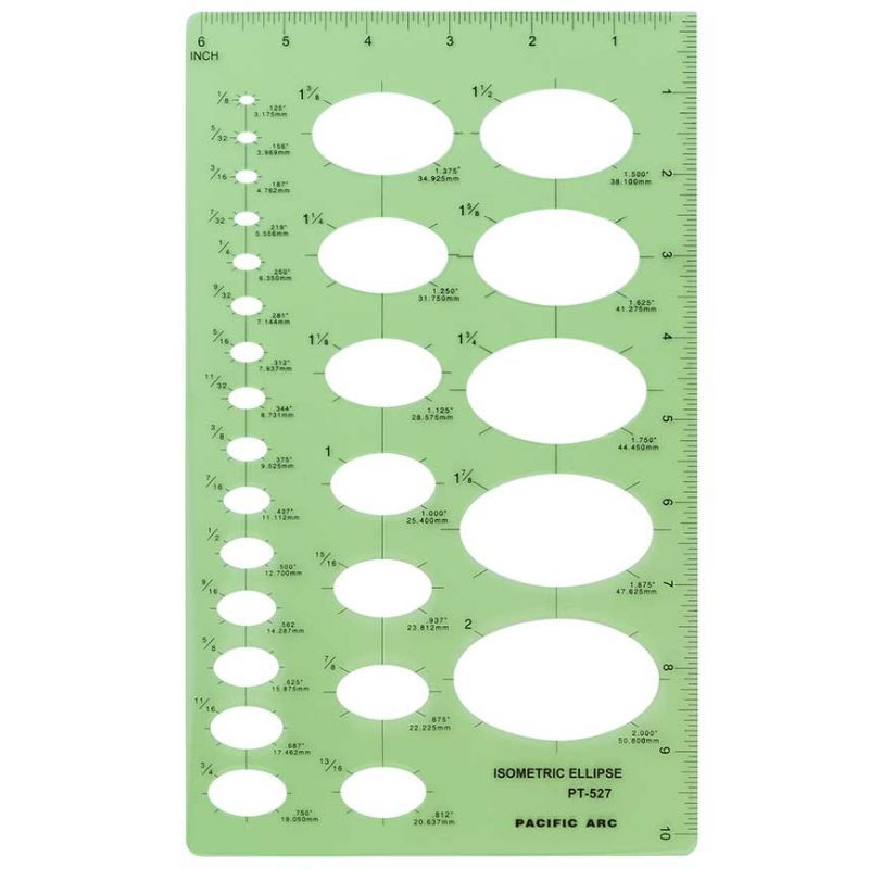 Isometric Ellipses Template - FLAX art & design