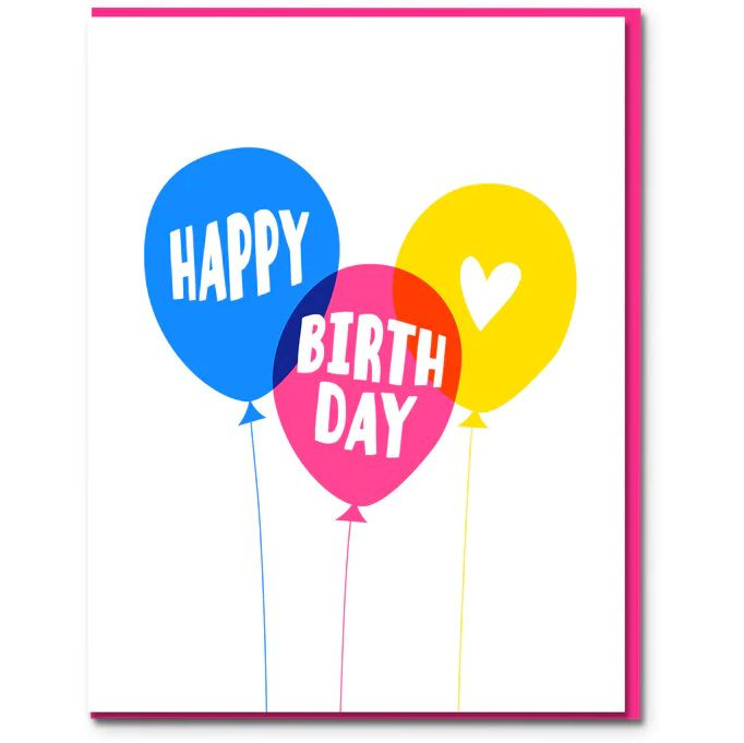 Birthday Balloons Card - FLAX art & design
