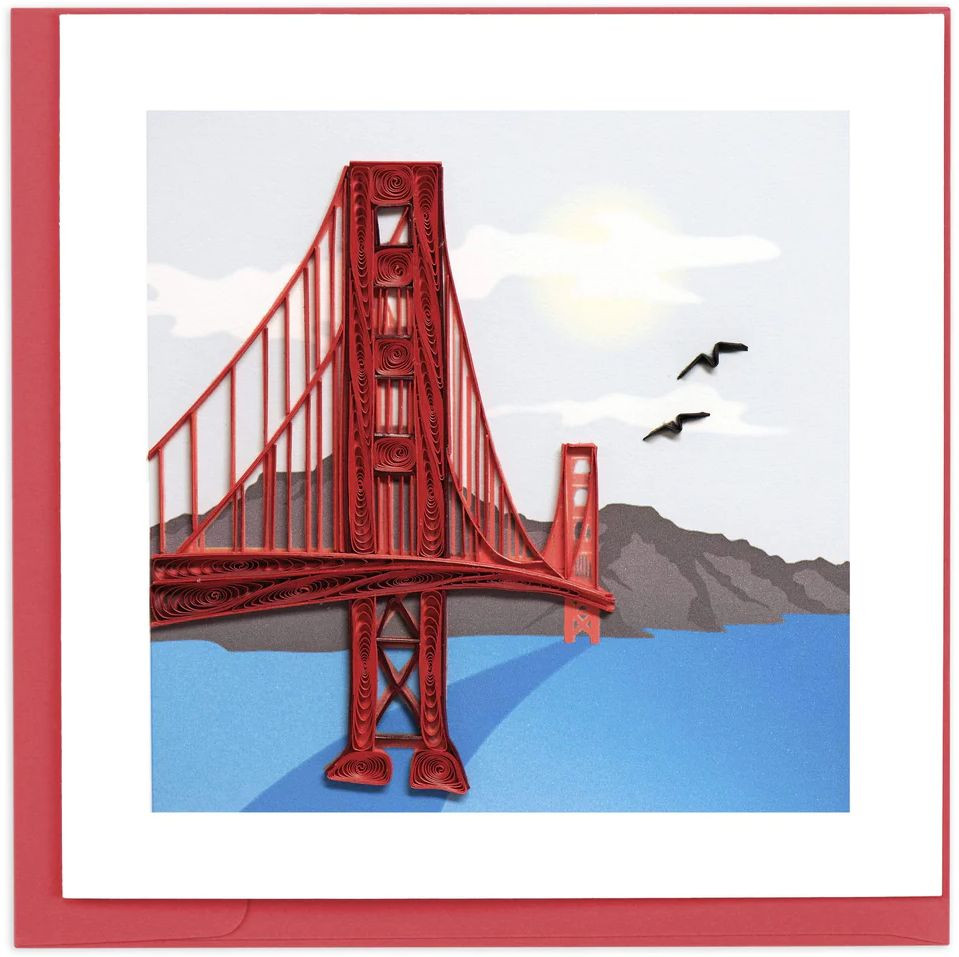 Quilled Golden Gate Bridge Card - FLAX art & design
