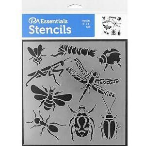 Insects Stencil, 6" x 6" - FLAX art & design