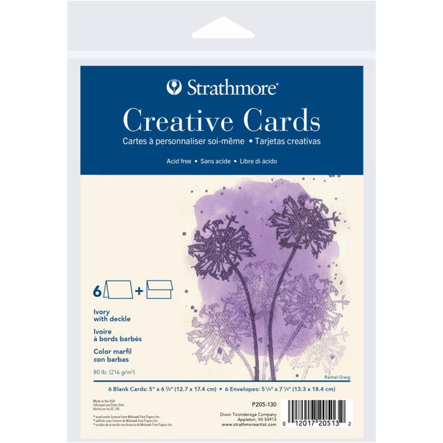 Strathmore Ivory Deckle Edged Cards - FLAX art & design