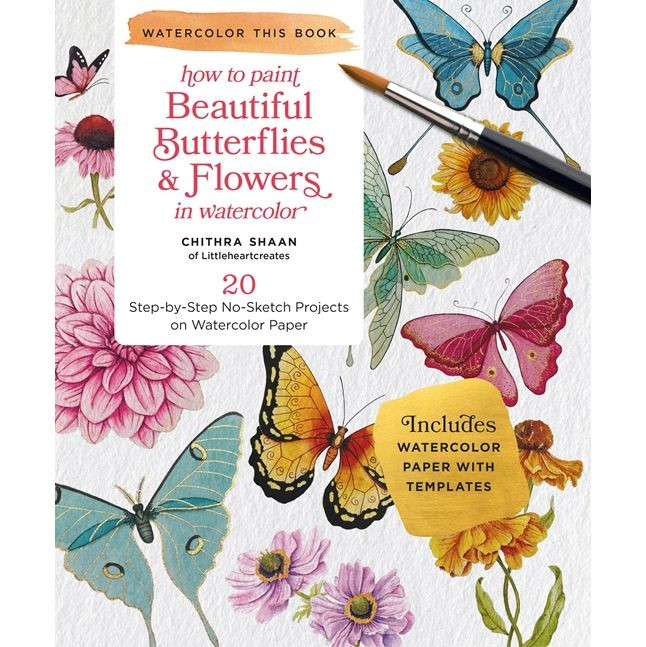 How to Paint Beautiful Butterflies & Flowers in Watercolor - FLAX art ...