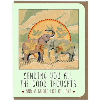 Sending Thoughts Elephant Card - FLAX art & design