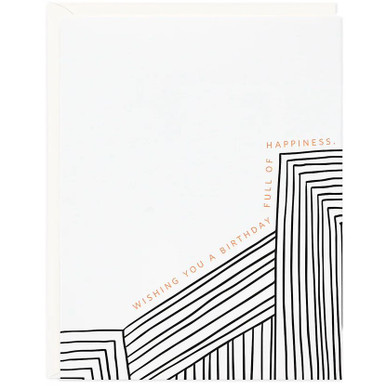 Birthday Happiness Geo Card - FLAX art & design