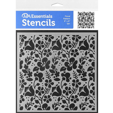Floral Pattern Stencil, 6" x 6" - FLAX art & design
