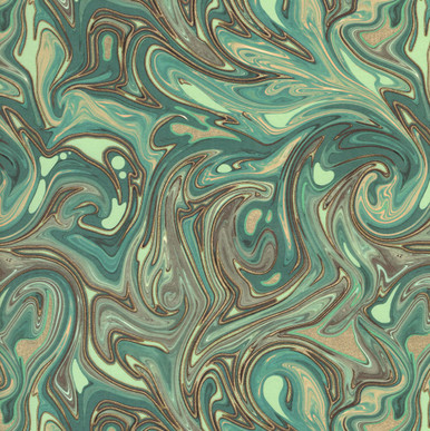 Kartos Paper, Turquoise/Gold Marbled - FLAX art & design
