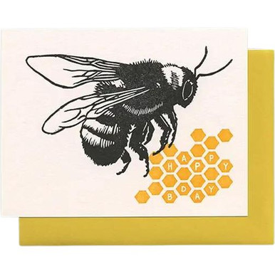 Bee Birthday Card - FLAX art & design