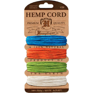 Hemp Cord Card, Bright - FLAX art & design