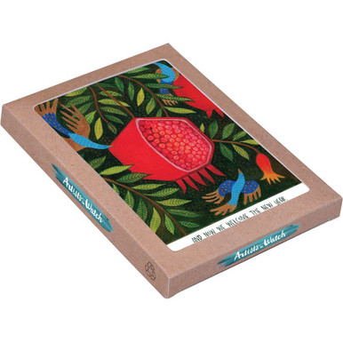 Desert Pomegranate with Blue Birds Boxed Card Set - FLAX art & design