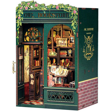 DIY Book Nook Kit, Owl Bookstore - FLAX art & design