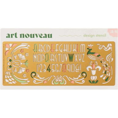 Art Nouveau Brass Stencil - FLAX art & design