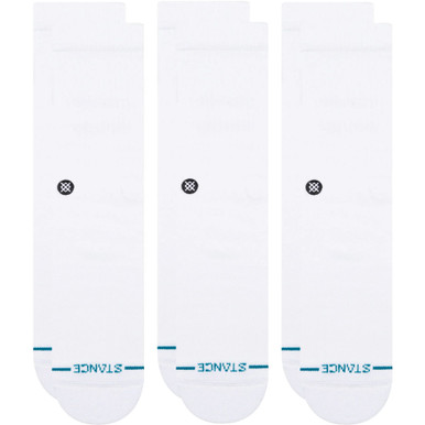 Stance Icon White Socks, 3 Pack - FLAX art & design