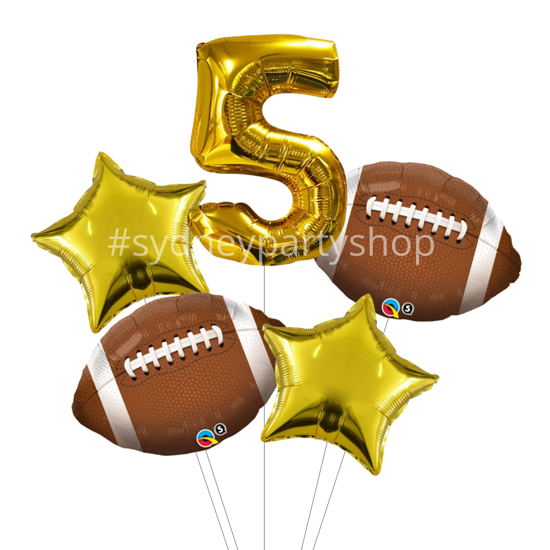 Footy themed balloon bouquet