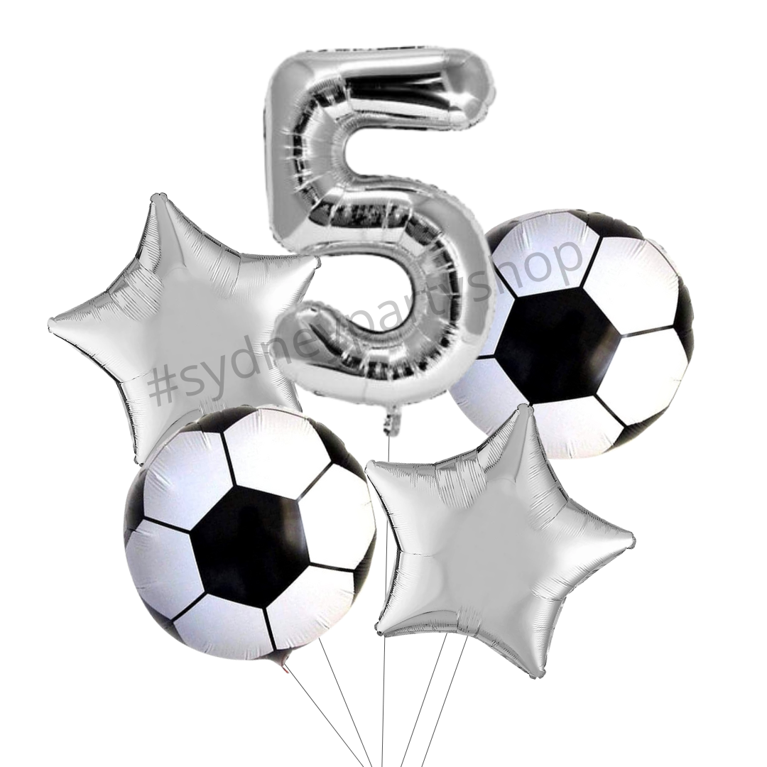 Footie balloon bouquet with number