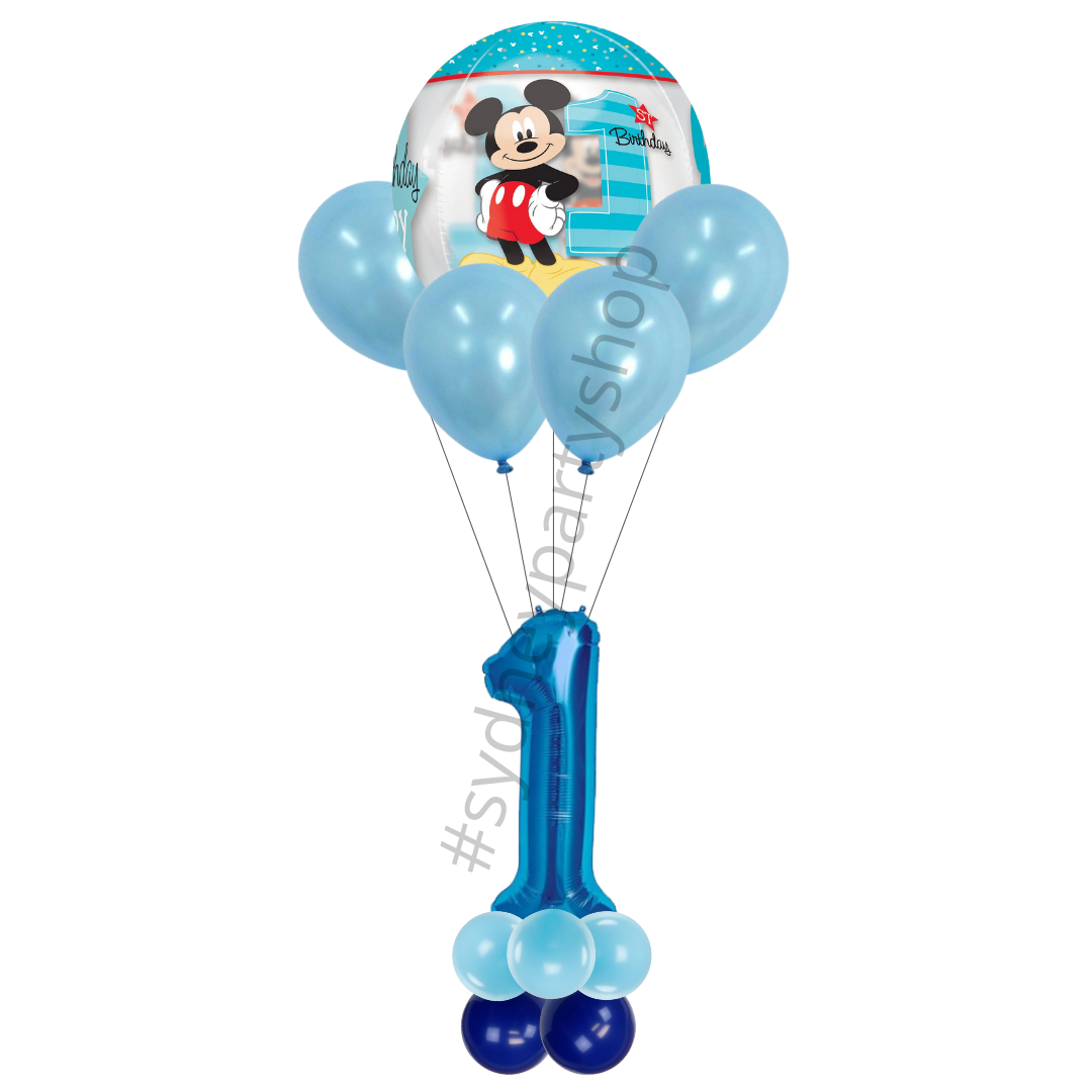 Licensed Mickey Mouse Marquee balloon with number