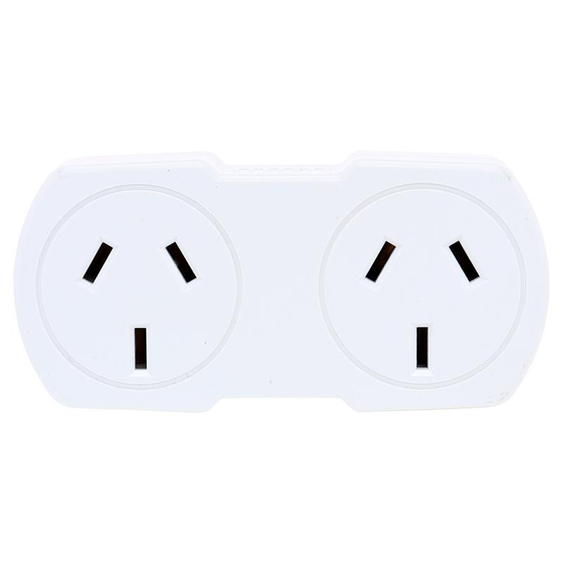 Adaptor Double (Horizontal Right Hand) White