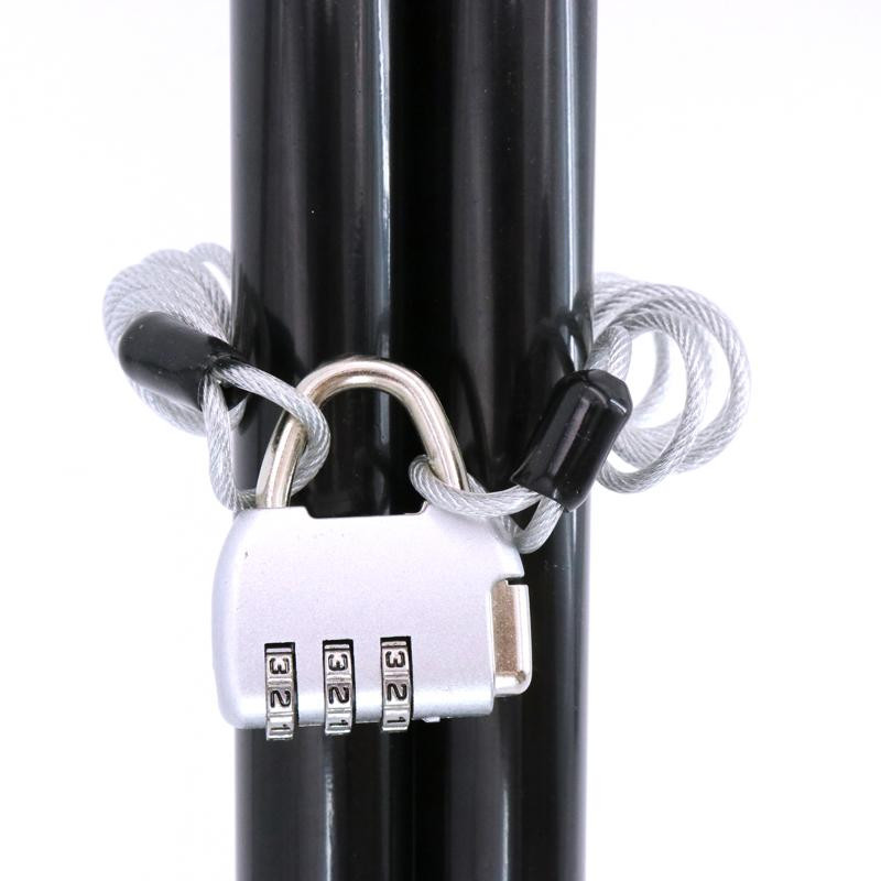 Padlock 3-Digit Combination with Coiled Braided Steel