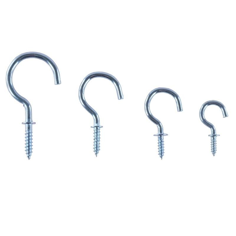 Fasteners & Fixings in Storage Case Round Screw Hooks