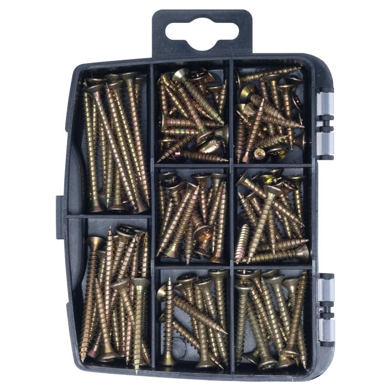 Fasteners & Fixings in Storage Case Countersunk Chipboard MDF Screws