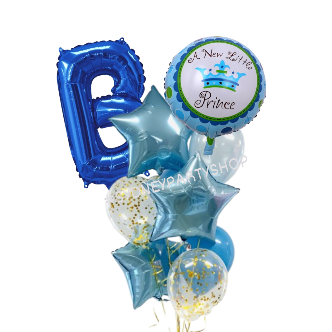 Baby Shower New Little Prince Balloon Bouquet