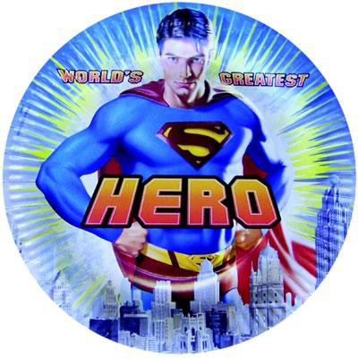 SUPERMAN PLATE 8 pcs - Sydney Party Shop