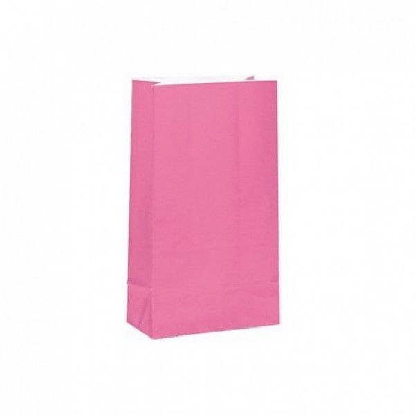 Hot Pink Party Bag Pk 12 - Sydney Party Shop