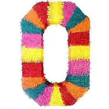 Pinata Number 0 Shaped - Sydney Party Shop
