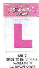 BRIDE TO BE L PLATES - Sydney Party Shop