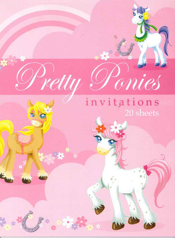 PARTY INVITES PRETTY PONIES - Sydney Party Shop