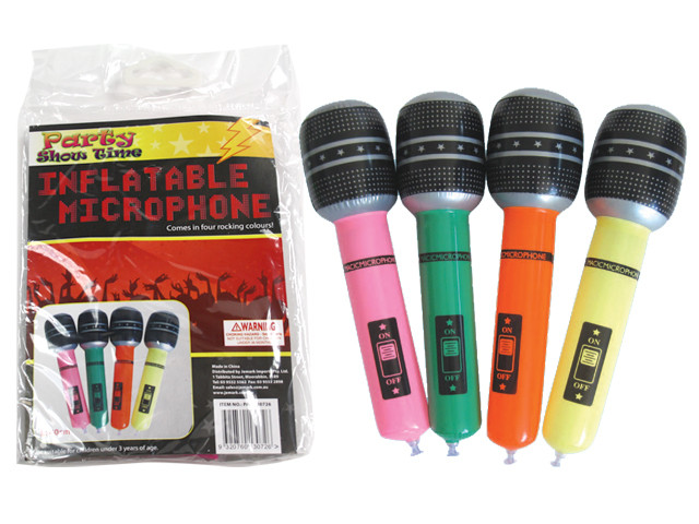 40cm Inflatable Microphone Green - Sydney Party Shop
