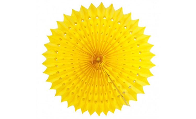Paper Fan 40cm Yellow - Sydney Party Shop