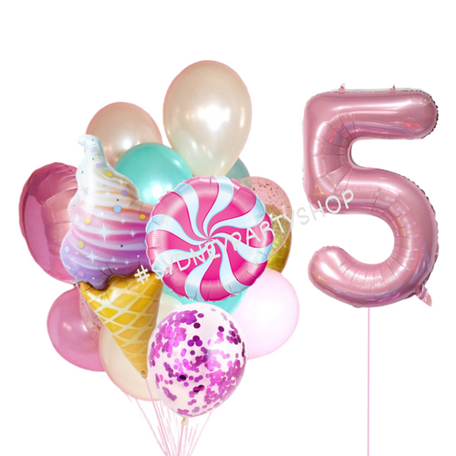 Sweets Balloon Bouquet With Number