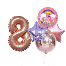Birthday Girl balloon bouquet with number set