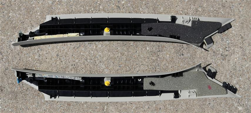 Volvo V70 A-Pillar Interior Panels - "Oak" (PLASTIC PAIR)