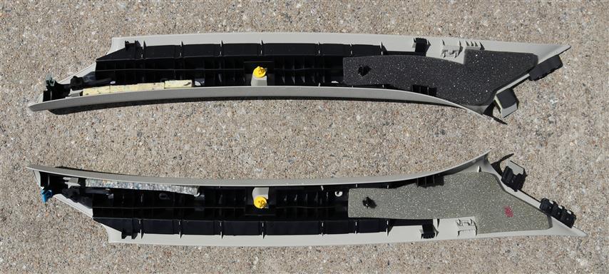 Volvo S60 A-Pillar Interior Panels - "Oak" (PLASTIC PAIR)