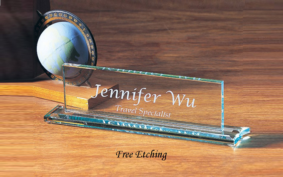 Name Plate for Office | Plaque Name Plates | Glass Executive Gifts ...
