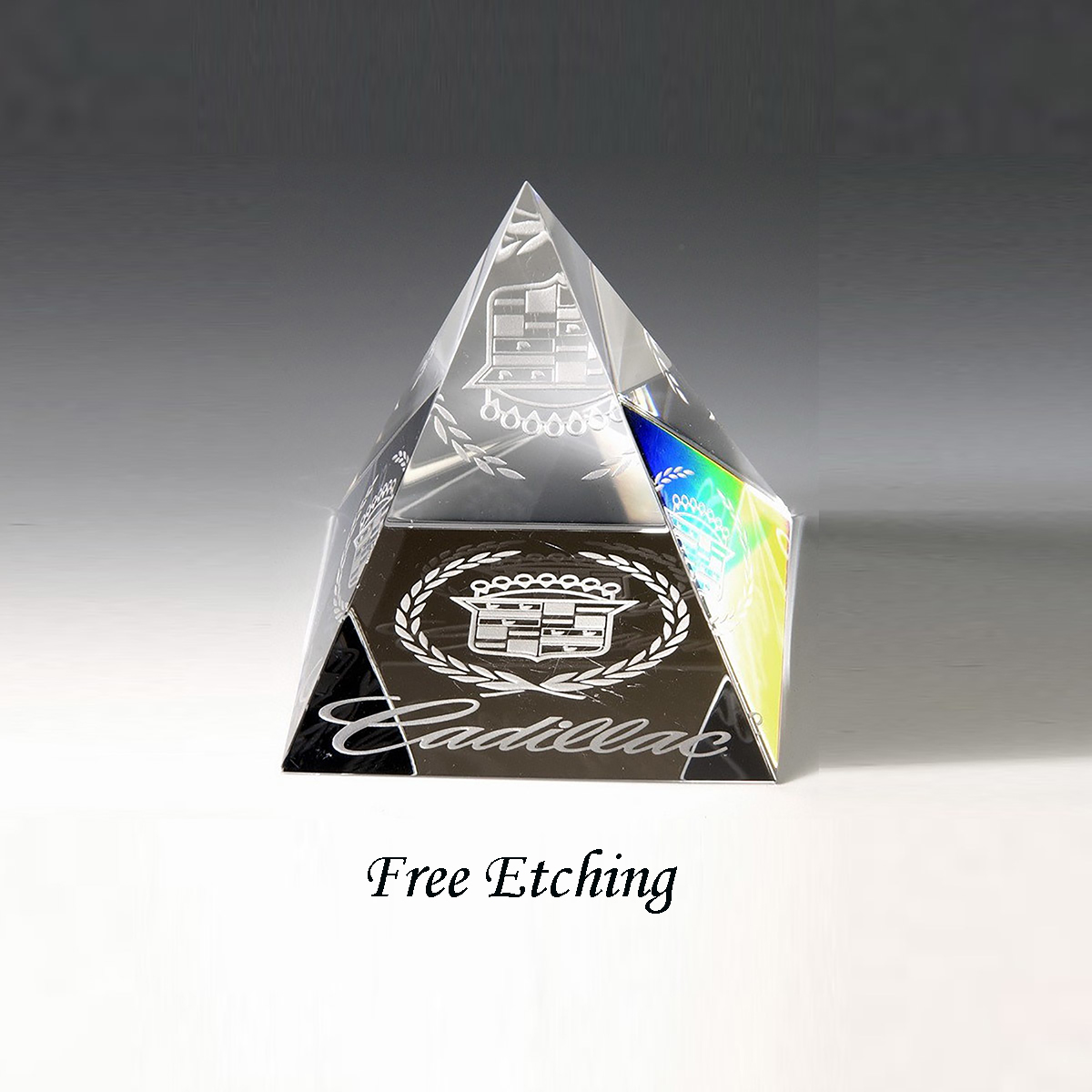 Customized Gifts | Crystal Pyramid | Solid Optic Crystal | Glass ...
