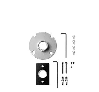 1.5" Pole Mount Kit, Square, No Cover (Pole not included)