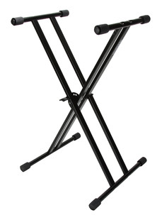 Strukture Double Brace Econo Keyboard Stand, Gloss Black