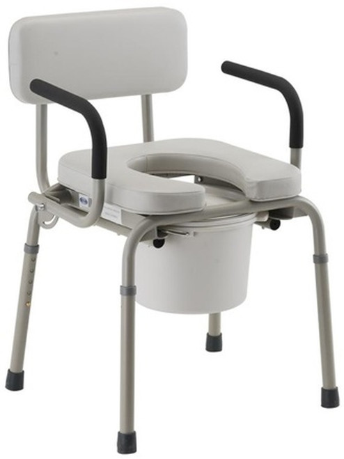 Lumex Commode Padded Transfer Bench with Backrest