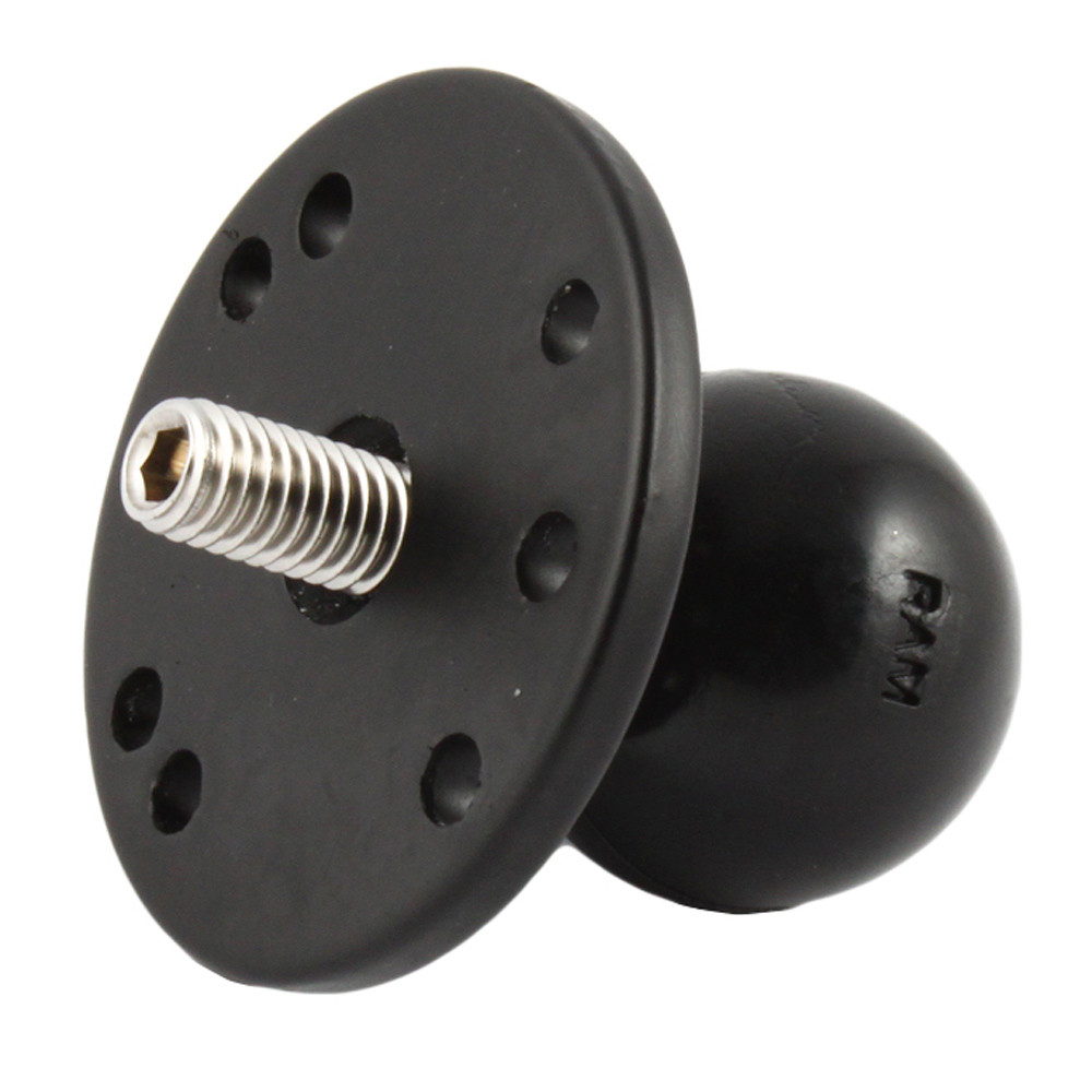 RAM Mount 2.5" Round Base w/1.5" Ball & 3/8"-16 Threaded Male Post f ...