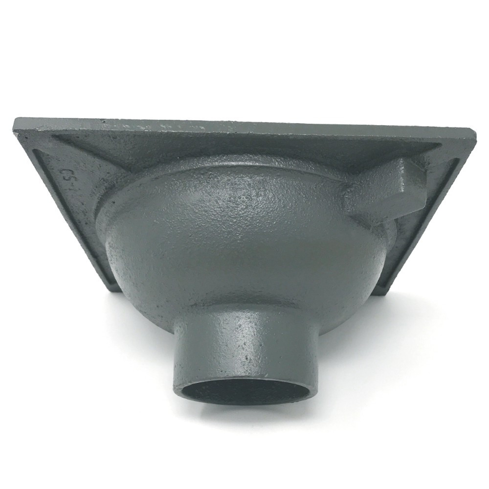 Bell Trap Drain, 9"x9" Square Top, 6 3/4" Drain Grate, 3" No-Hub ...