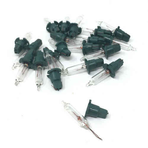 2.5 Volt Mini Christmas Replacement Bulbs, Clear Bulbs with Pinched ...