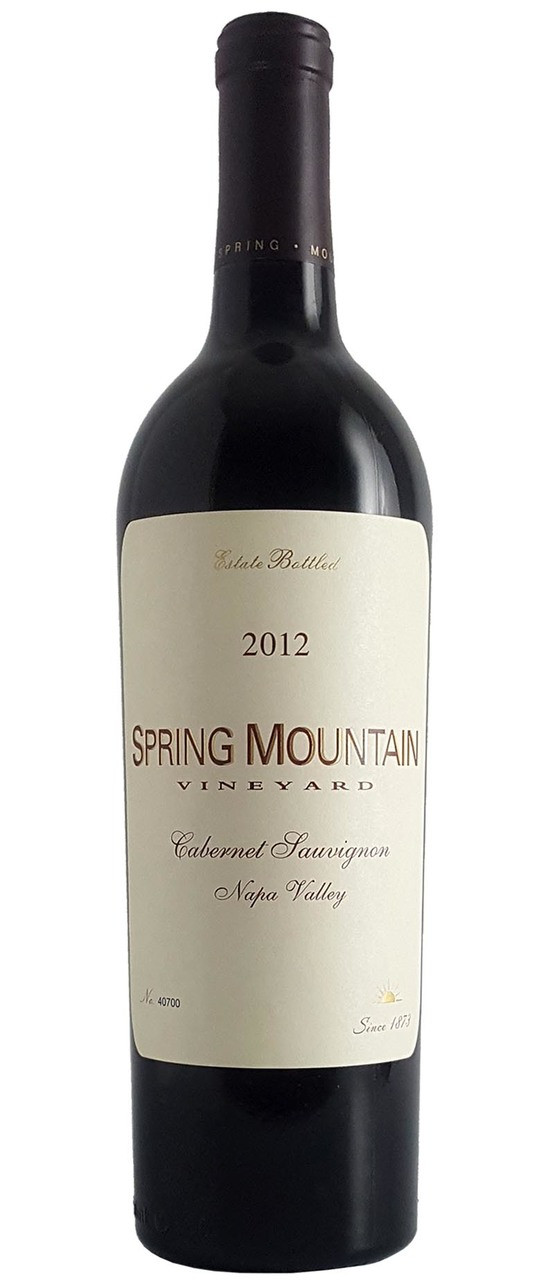 Spring Mt. Vineyard 2012 Cabernet - 95 Points - Final Case Wines